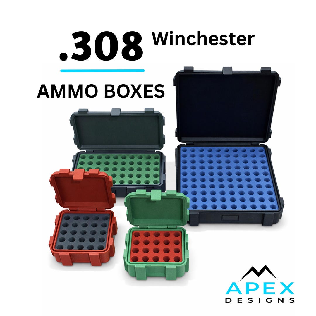 308 Winchester Ammo Box, Tactical Ammo Storage for Reloading, Range ...