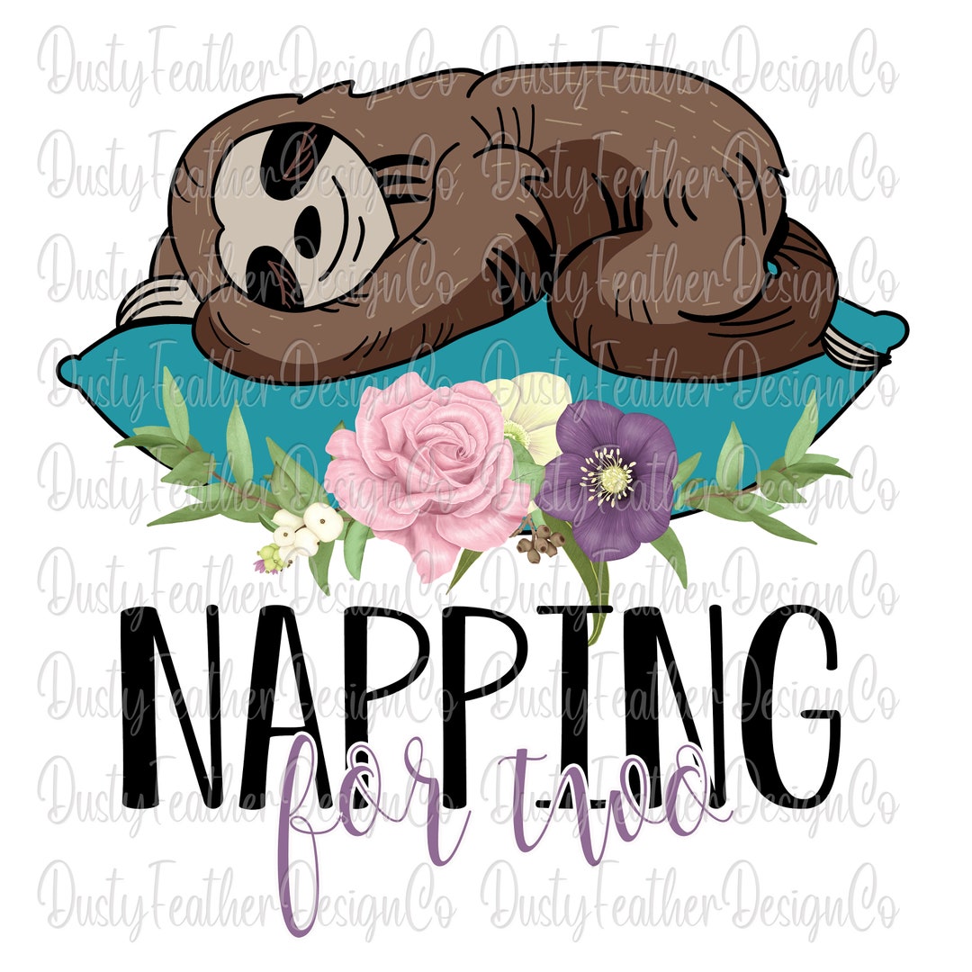 Napping for Two Sloth Design for Shirts or Other Crafts, Digital ...