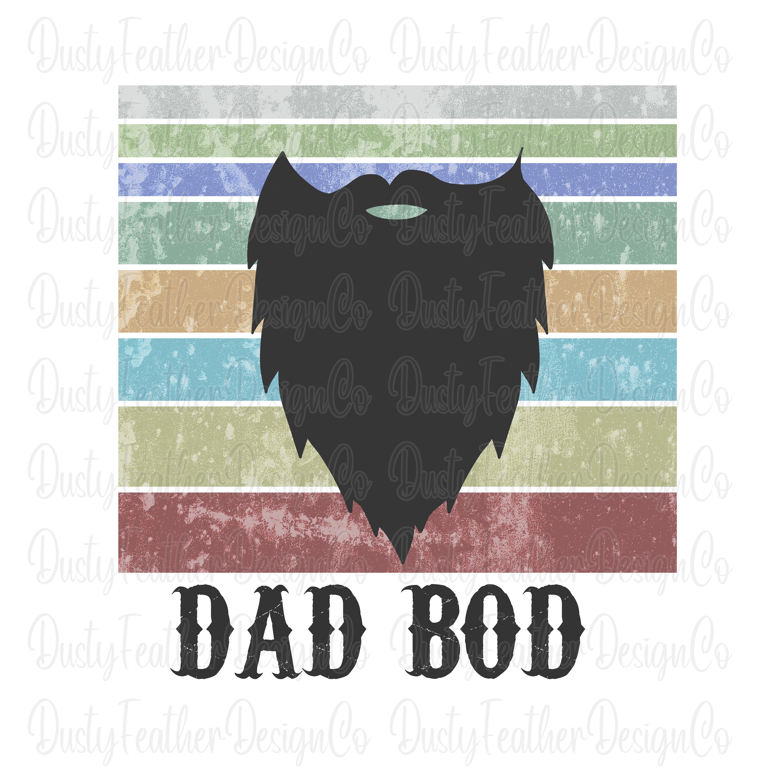 Dad Bod, Beard, Retro Design for Shirts or Crafts, Digital Download for ...