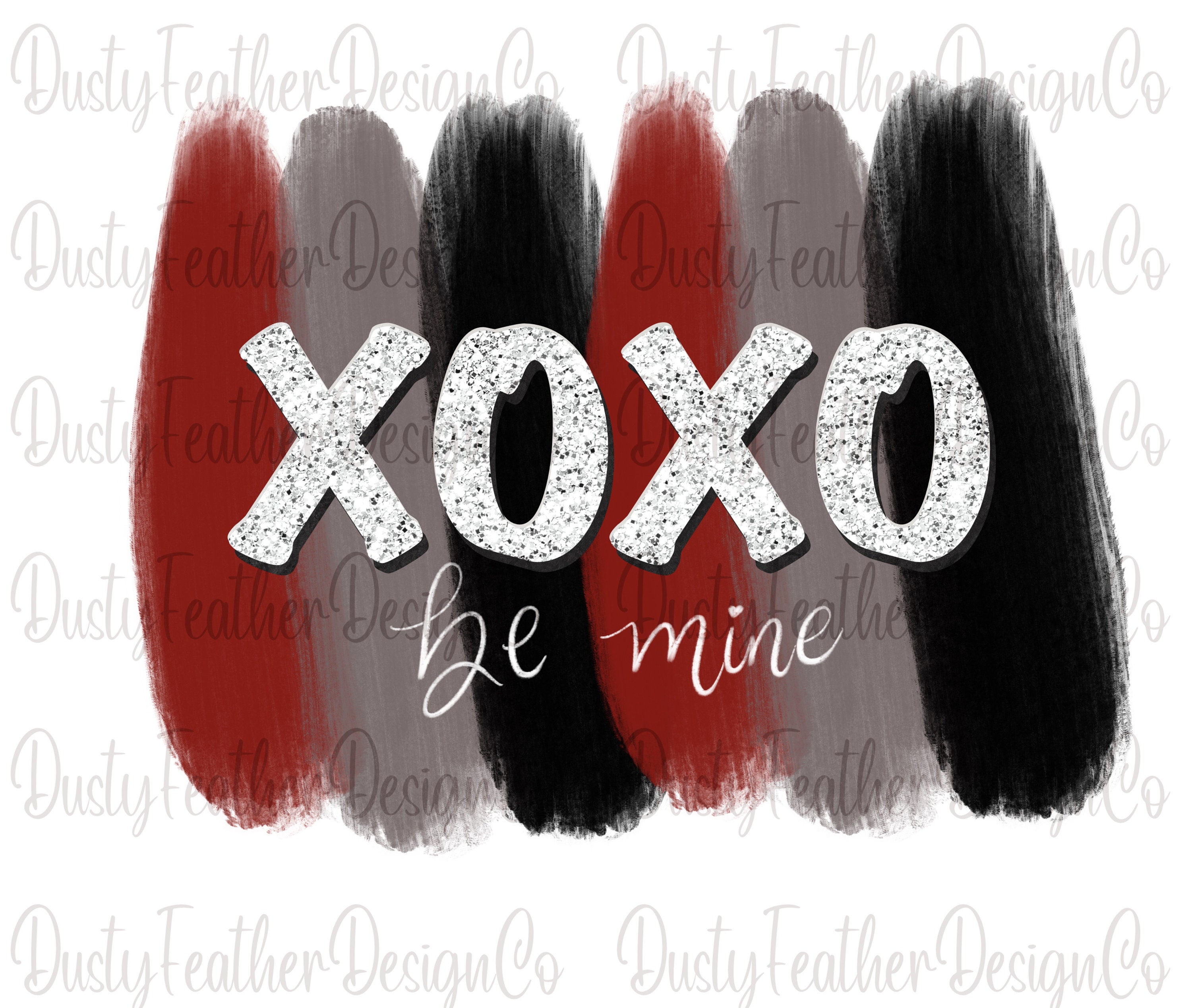 Be Mine XOXO Valentine's Day Paint Swatch Digital | Etsy