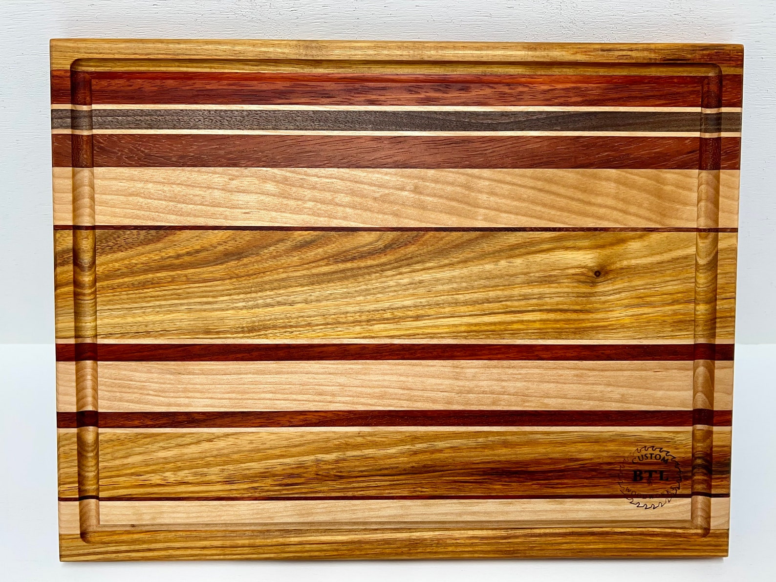 Handmade Wooden Cutting Board- Maple, Padauk, and Canarywood “the ...