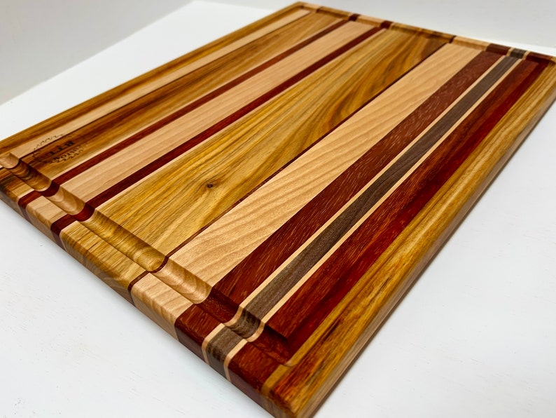 Handmade Wooden Cutting Board- Maple, Padauk, and Canarywood “the ...