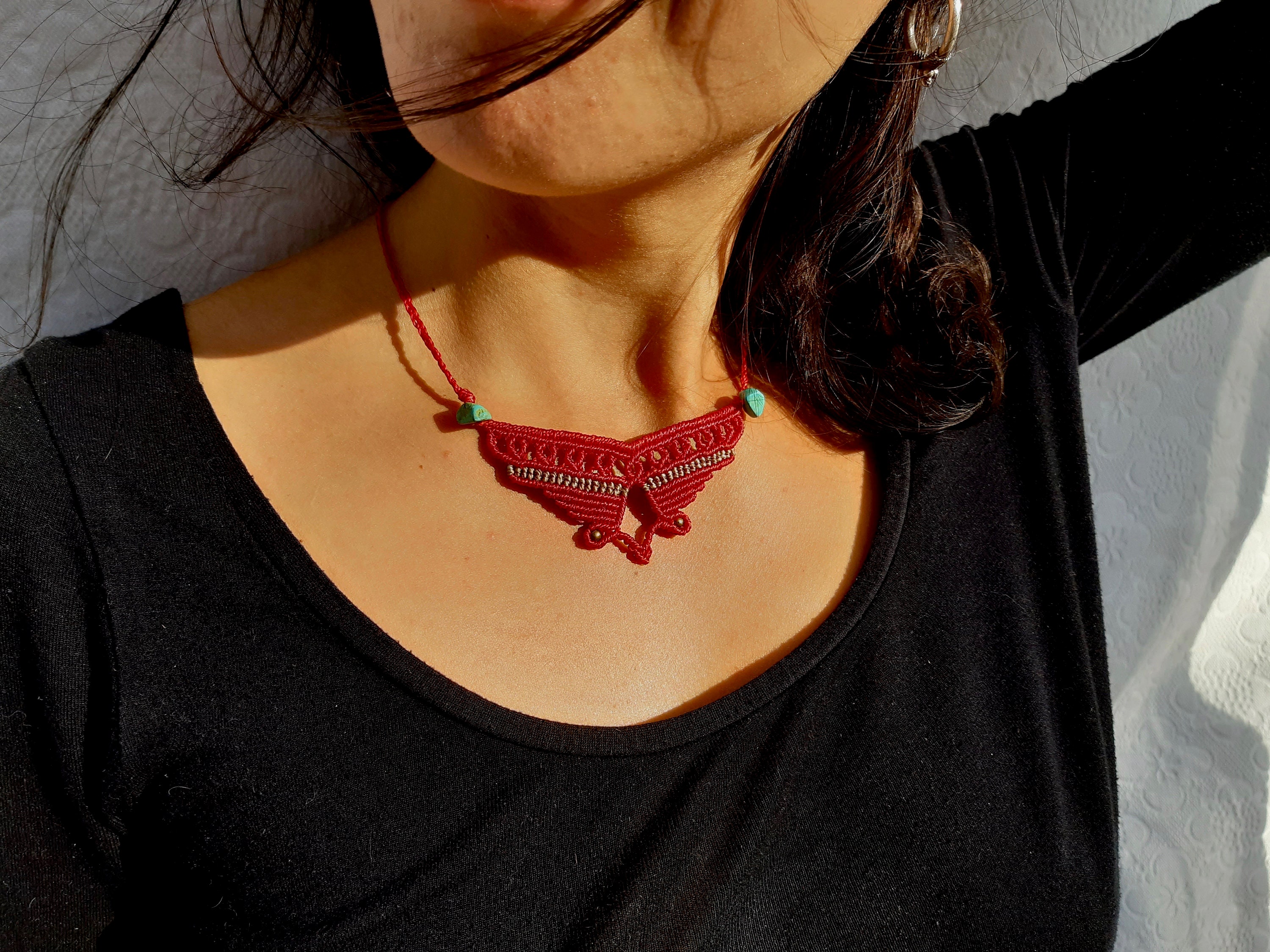 Collar maya con turquesa | Etsy