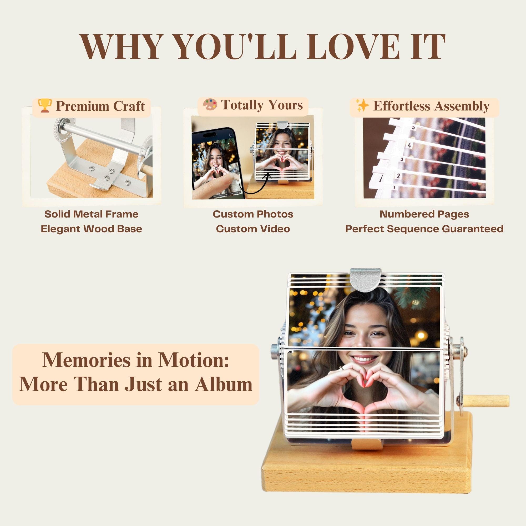 Custom Hand Crank Photo Album - Flip Book From Your Memory, Memories in ...