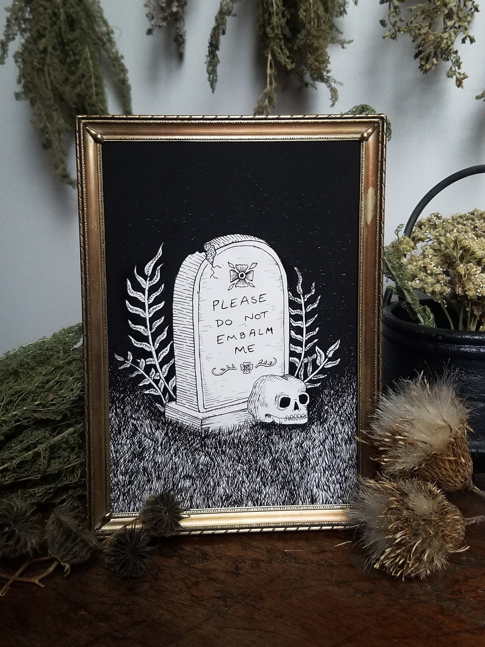 Death Plan - 5x7 Archival Dark Art Print - Death Positive Ink ...