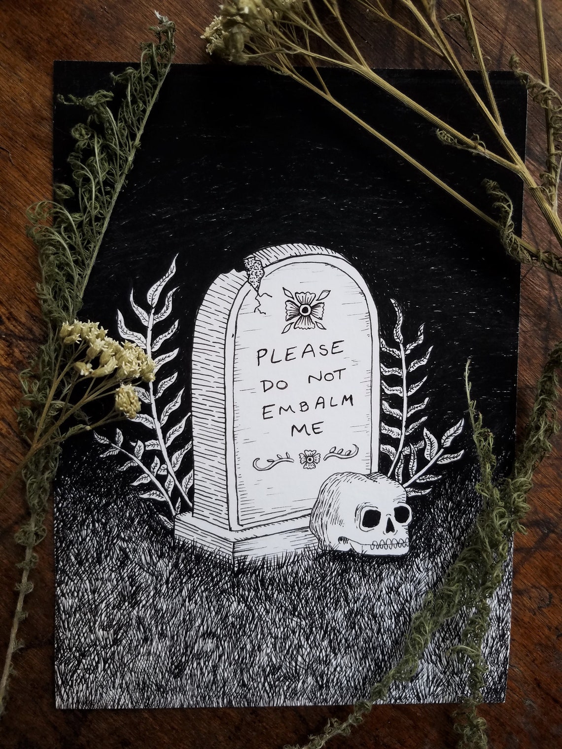 Death Plan - 5x7 Archival Dark Art Print - Death Positive Ink ...