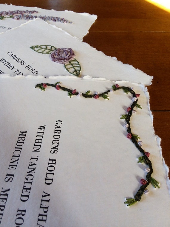 Art & Collectibles Fiber Arts Letterpress Printed Poetry Broadside ...