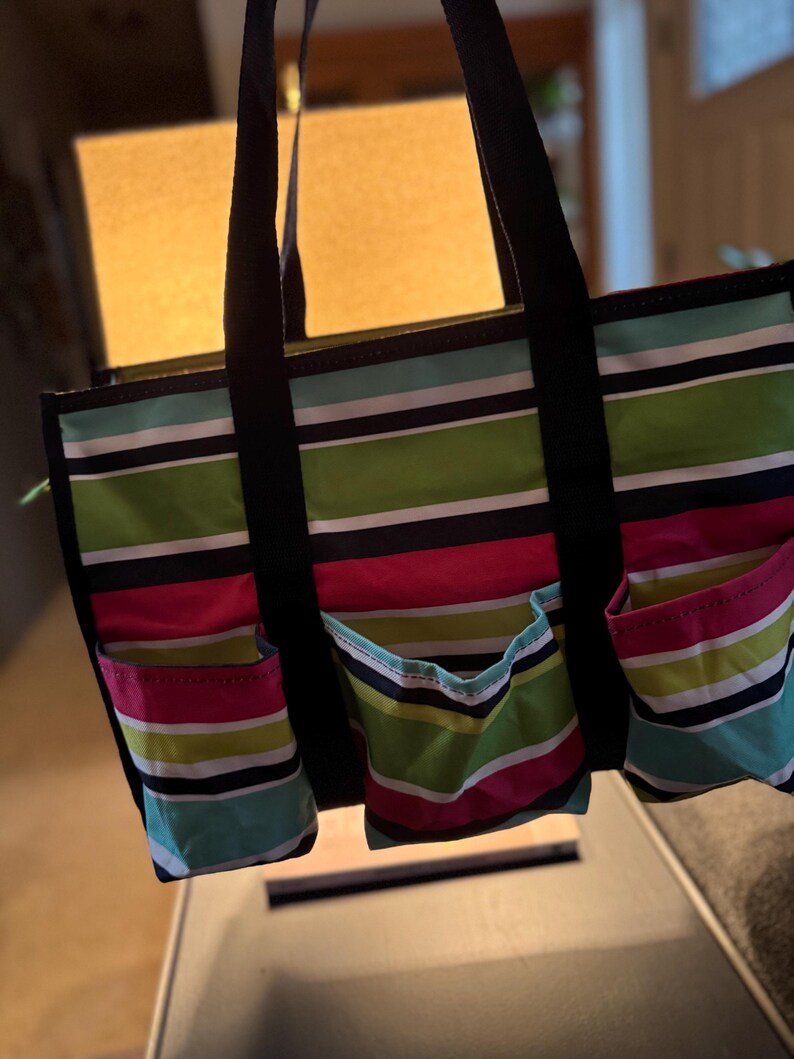 2 Piece Set of Thirty One Large Zipper Utility Tote and Drawstring Bag ...