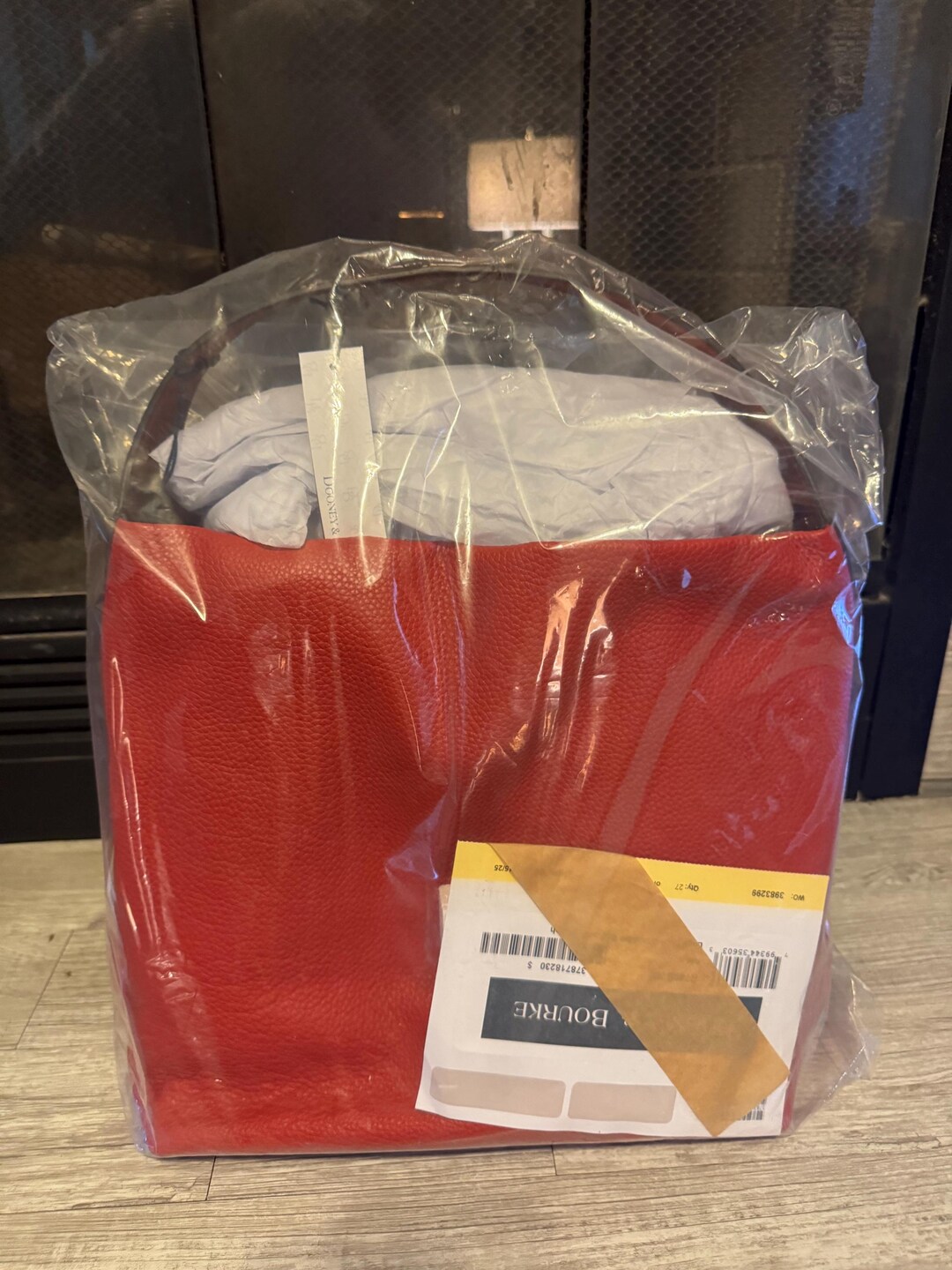 Signature Bright Red Double-sided Dooney & Bourke Logo Lock Closure ...