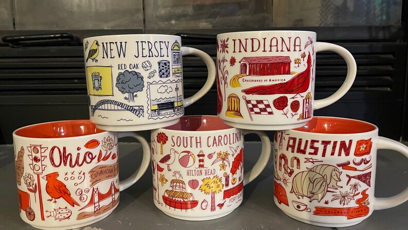 Starbucks Been There Series Collectible Mugs 14 Oz - Etsy