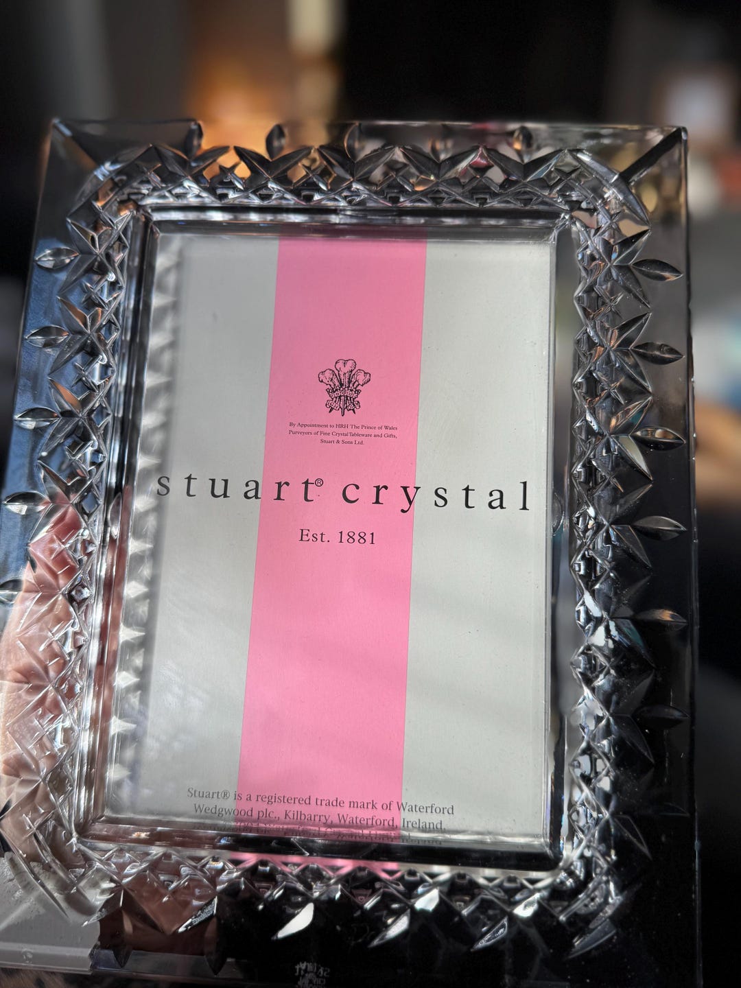 Stuart Lead Crystal Waterford Wedgewood Shaftesbury Large Picture Frame ...