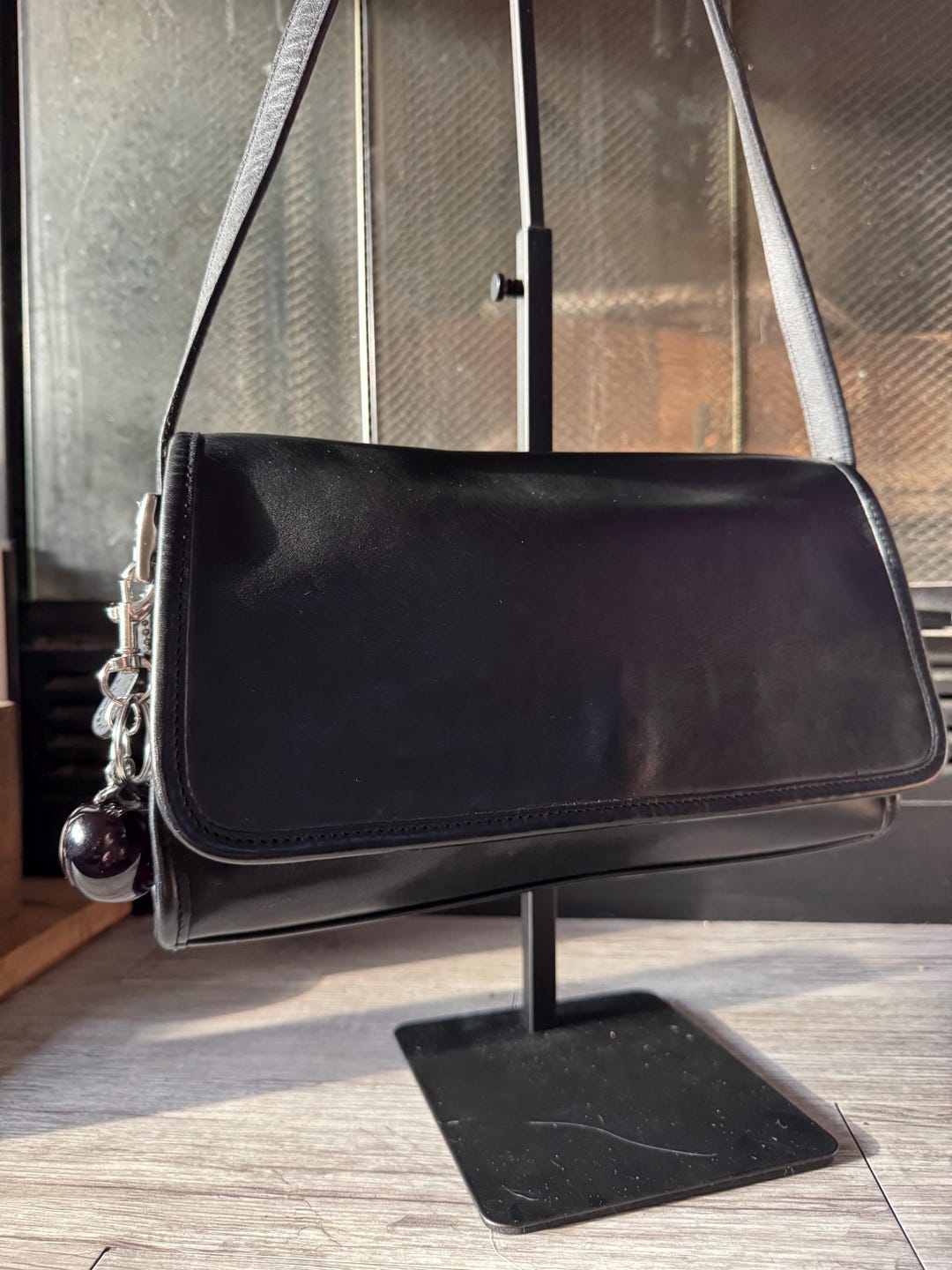Vintage 90s Coach Andrea Bag | Black Leather Shoulder Bag - Etsy