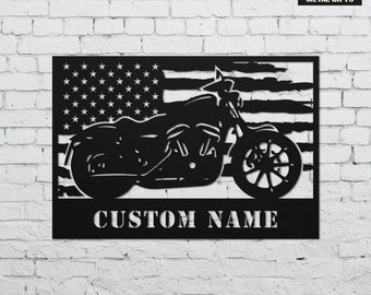 Metal Motorcycle Sign - Etsy