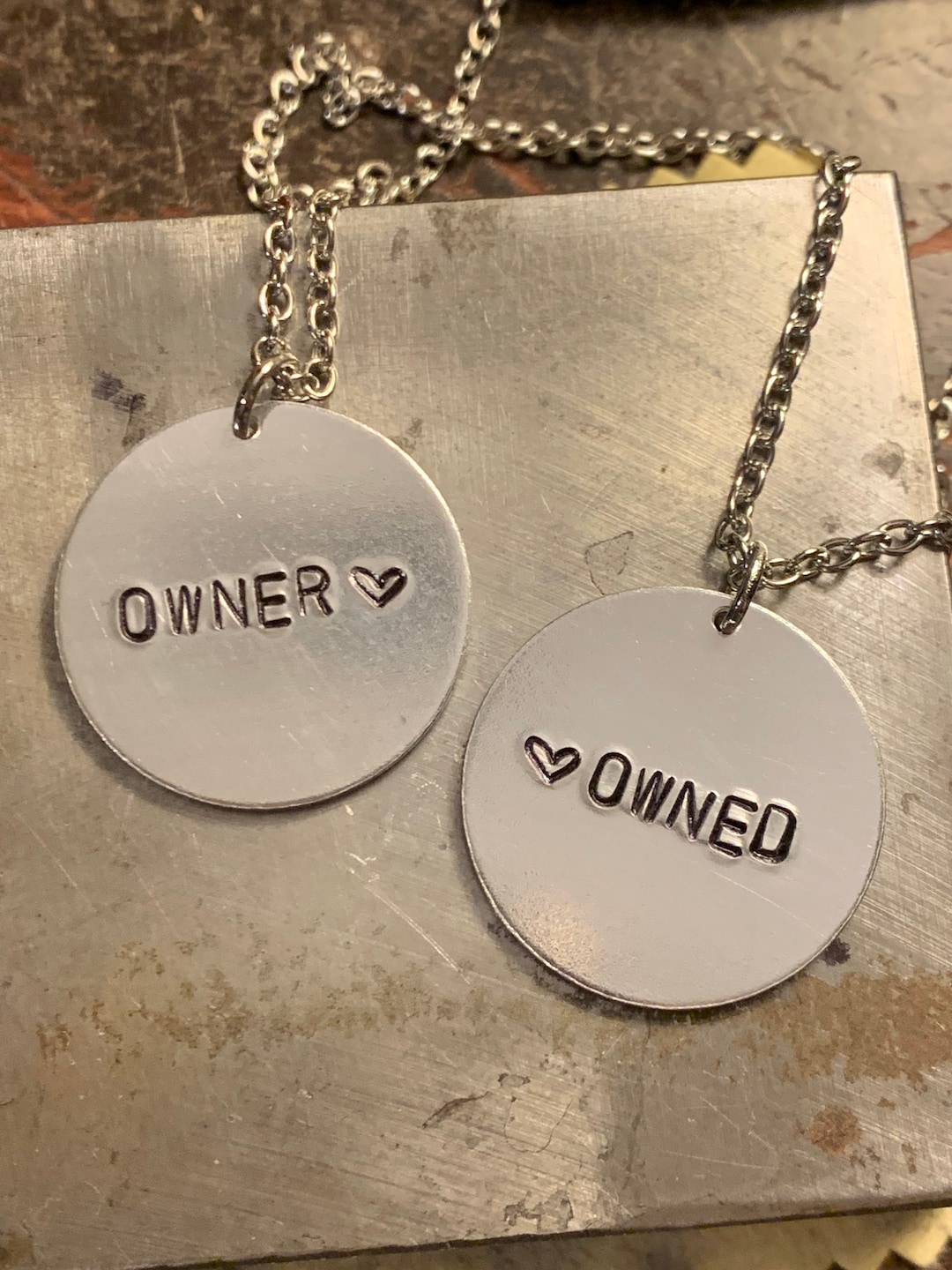 Owner Owned Heart Necklaces Set of 2 - Etsy