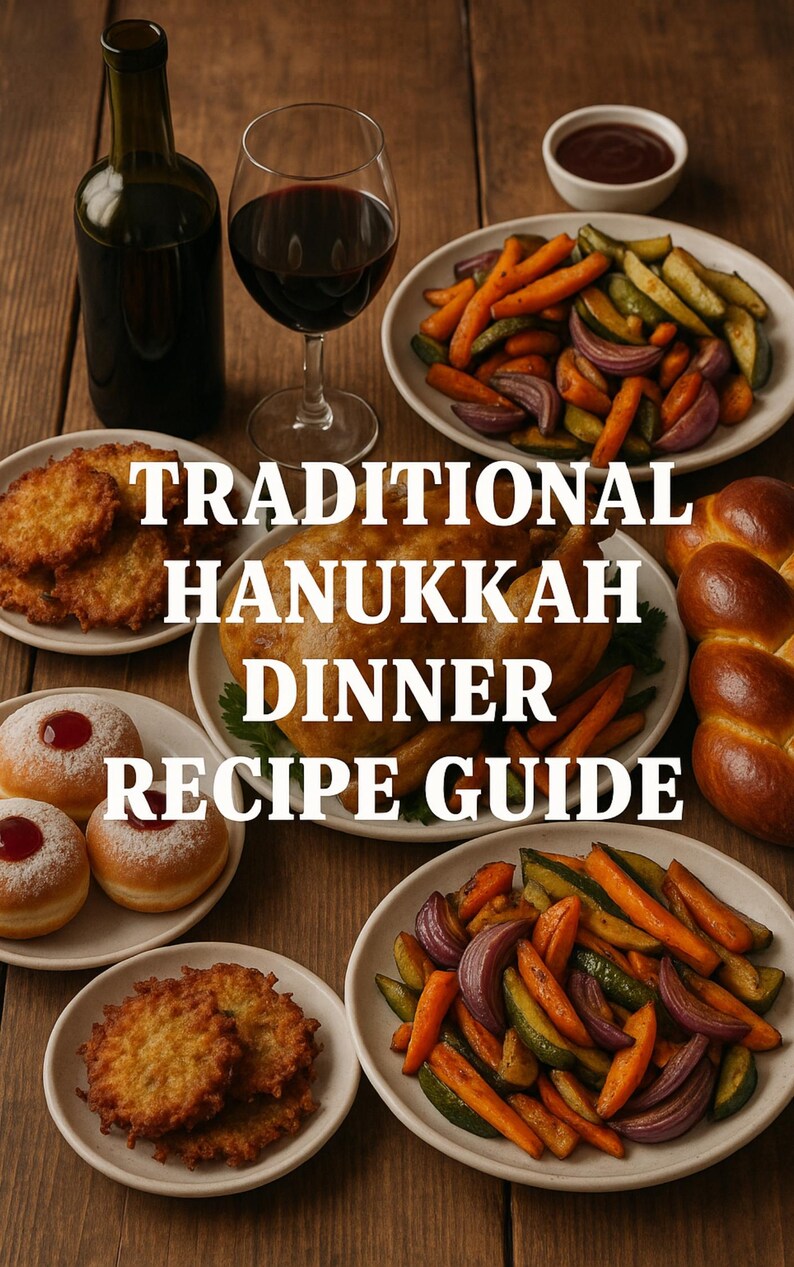 Traditional Hanukkah Dinner Recipe Guide | Entree | Sides | Dessert - Etsy