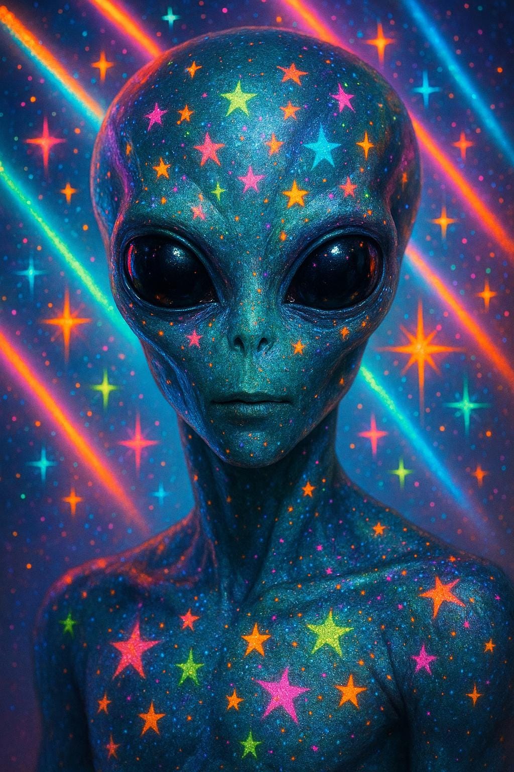 Cosmic Alien Art Print - Etsy