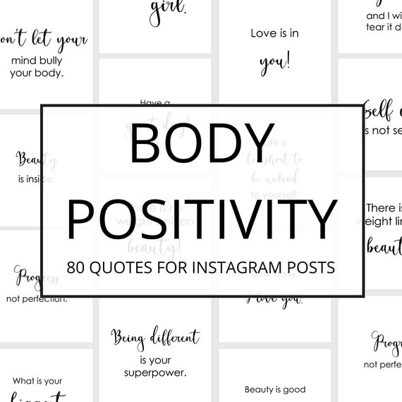 80 Instagram Posts Body Positivity Self love Quotes Social | Etsy