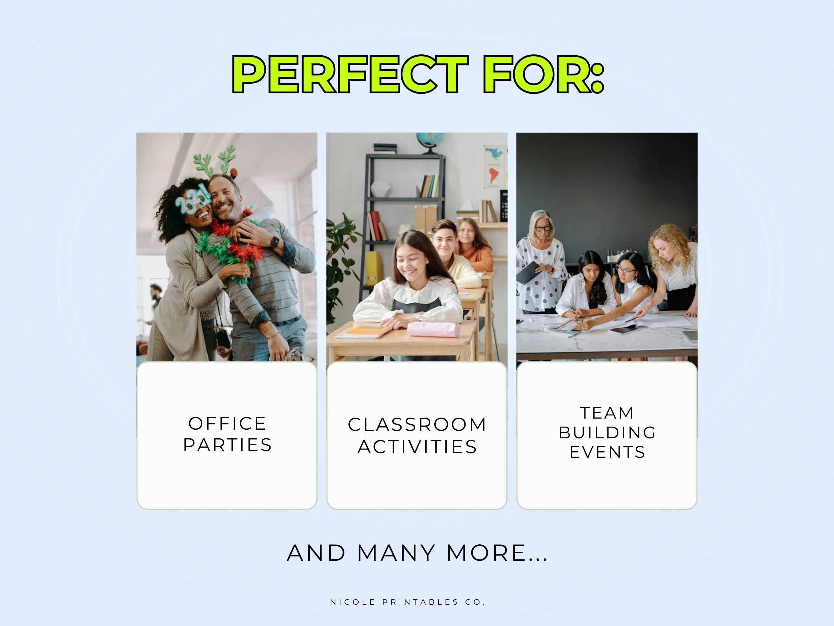 Find Your Pair Icebreaker Game, Printable Office Party, Gathering, and ...