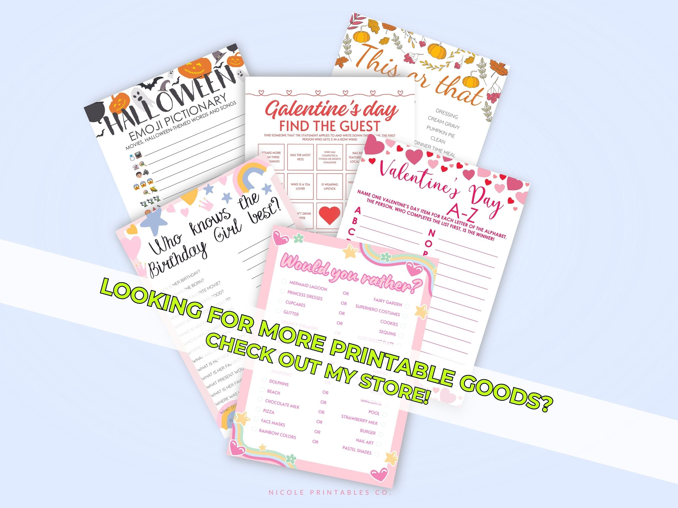 Find Your Pair Icebreaker Game, Printable Office Party, Gathering, and ...