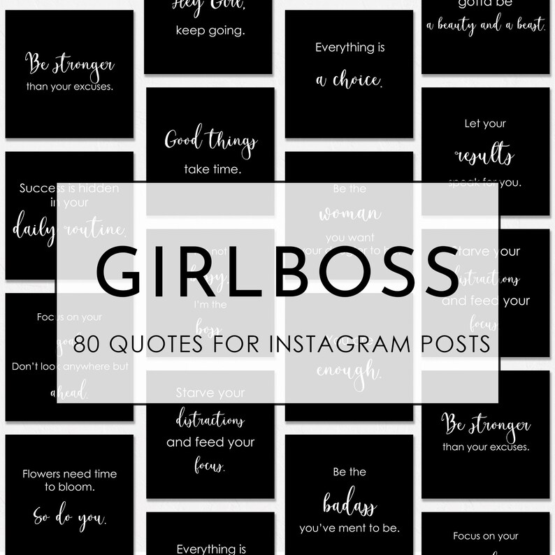 80 Instagram Posts Boss Lady Girlboss, Motivational Quotes, Social ...