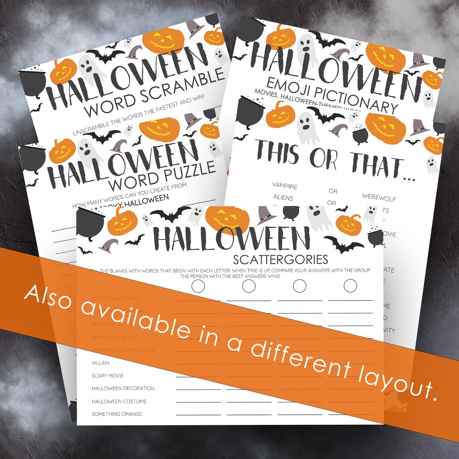 Halloween A-Z Game Family Game Halloween Printable Game - Etsy