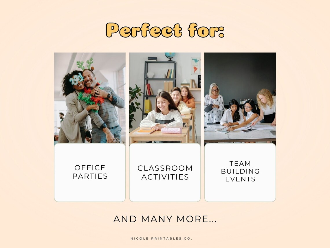 Find Your Pair Icebreaker Game, Printable Office Party, Gathering, and ...