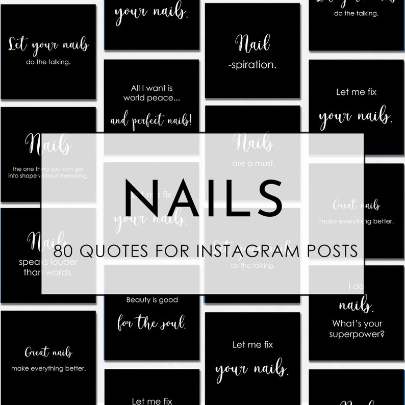 80 Nail Technician Instagram Posts Social Media Posts Nails - Etsy
