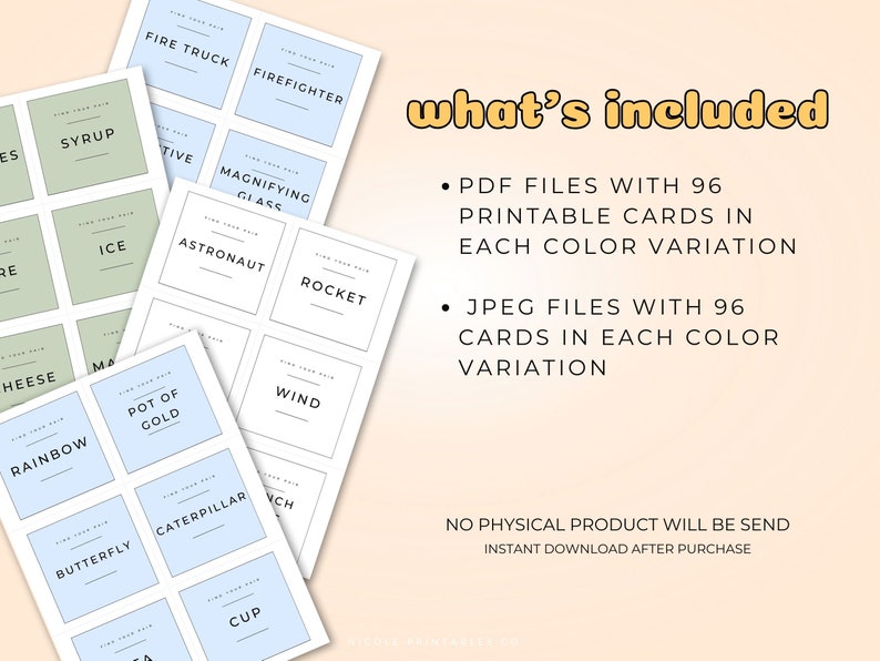 Find Your Pair Icebreaker Game, Printable Office Party, Gathering, and ...