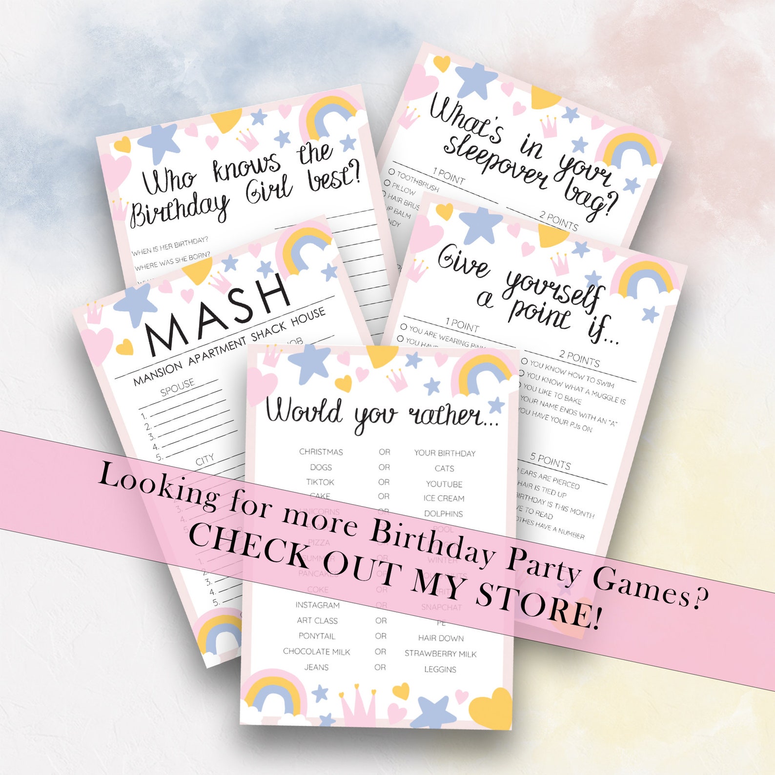 Whats in Your Sleepover Bag Slumber Party Games, Girls Birthday Game ...