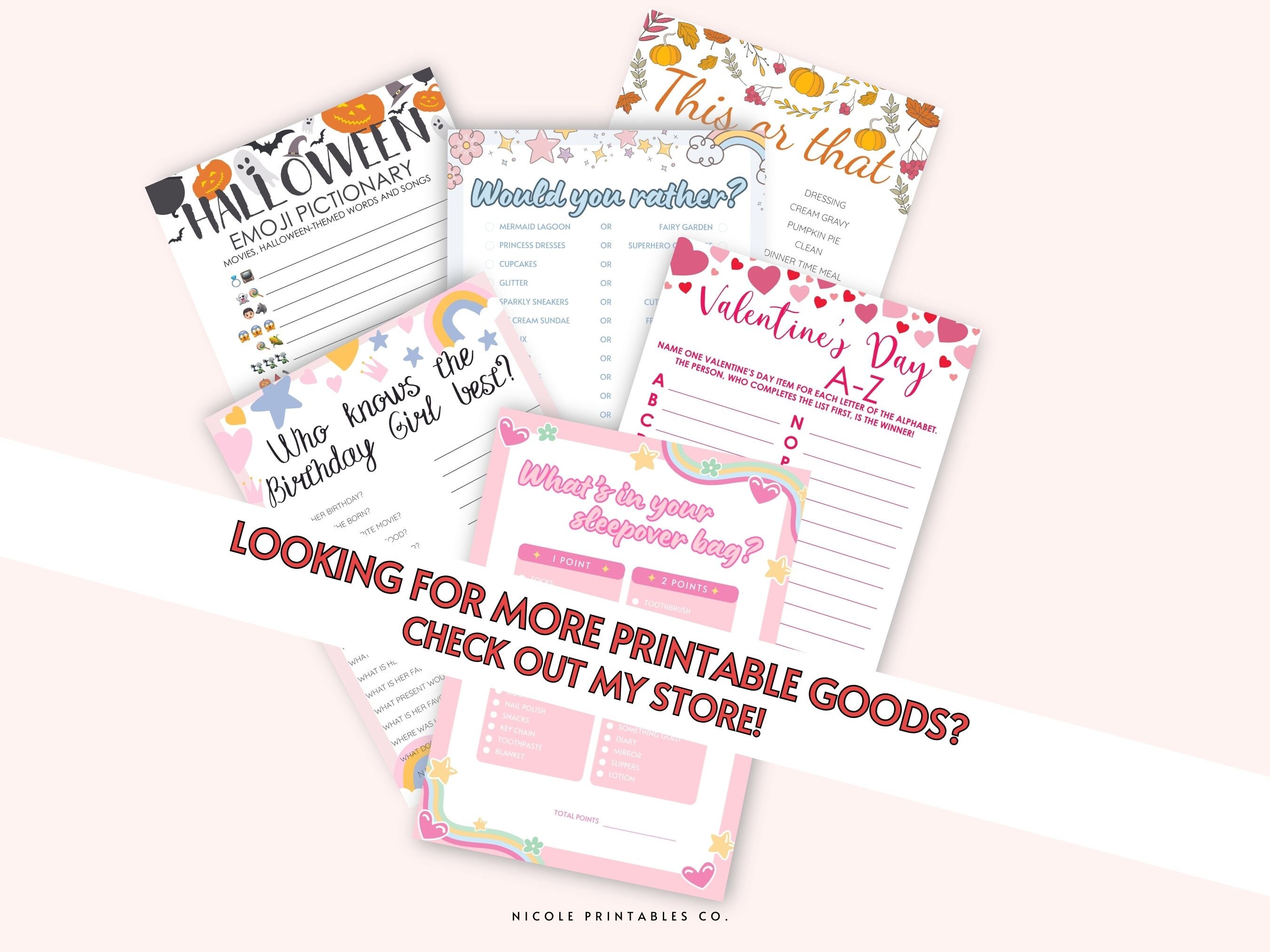 Valentine's Day Scavenger Hunt Printable Party Game for Adults and ...