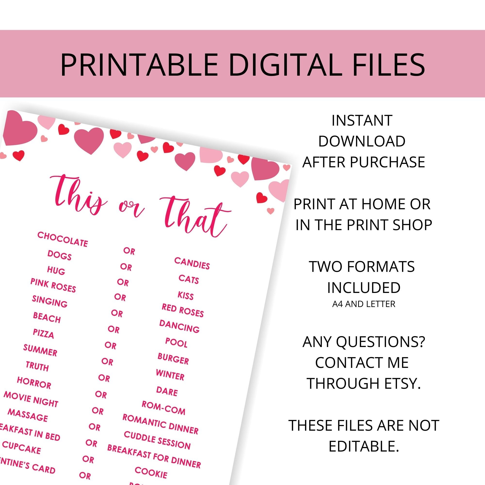 Valentine's Day Game BUNDLE, Virtual Party Ideas, Fillable Valentines ...