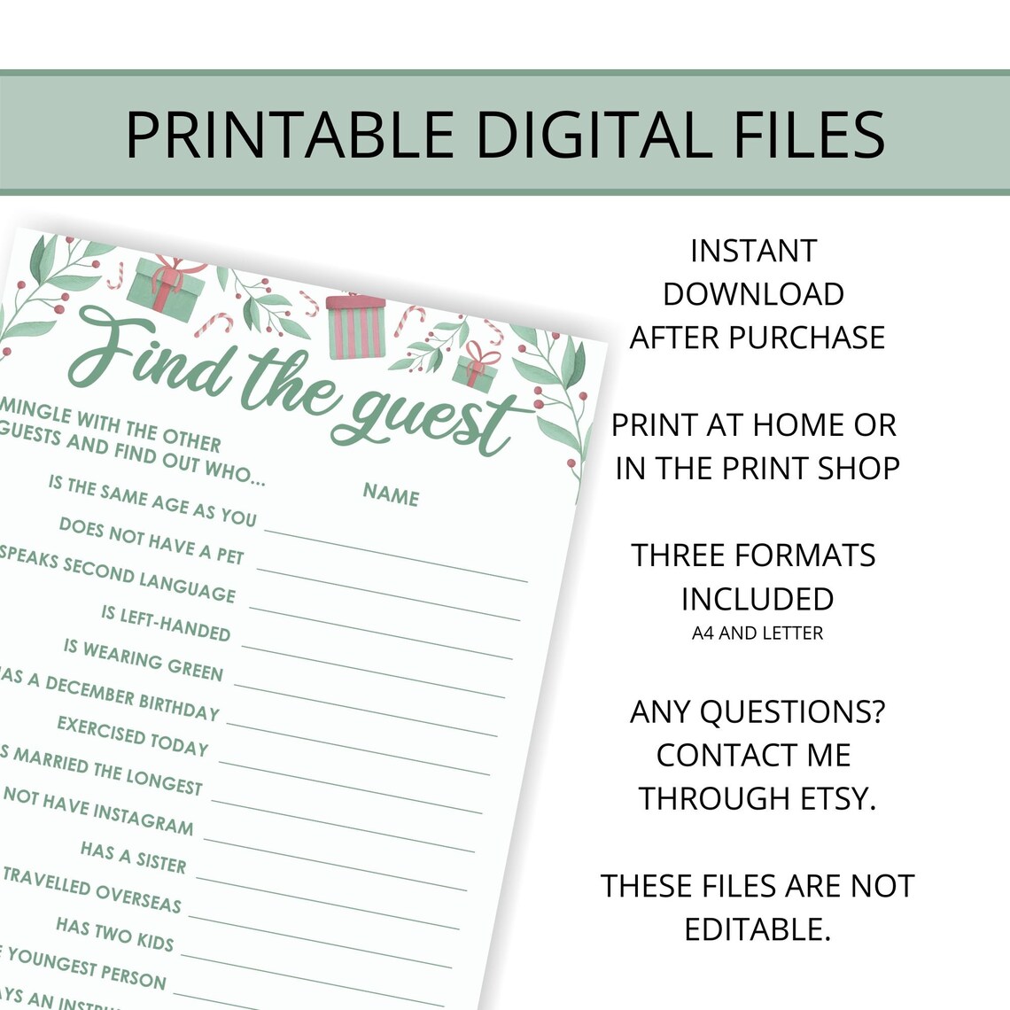 10 Christmas Games Bundle Virtual Christmas Party Games - Etsy