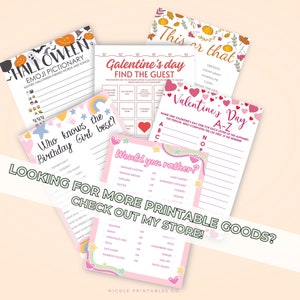 Find Your Pair Icebreaker Game, Printable Office Party, Gathering, and ...