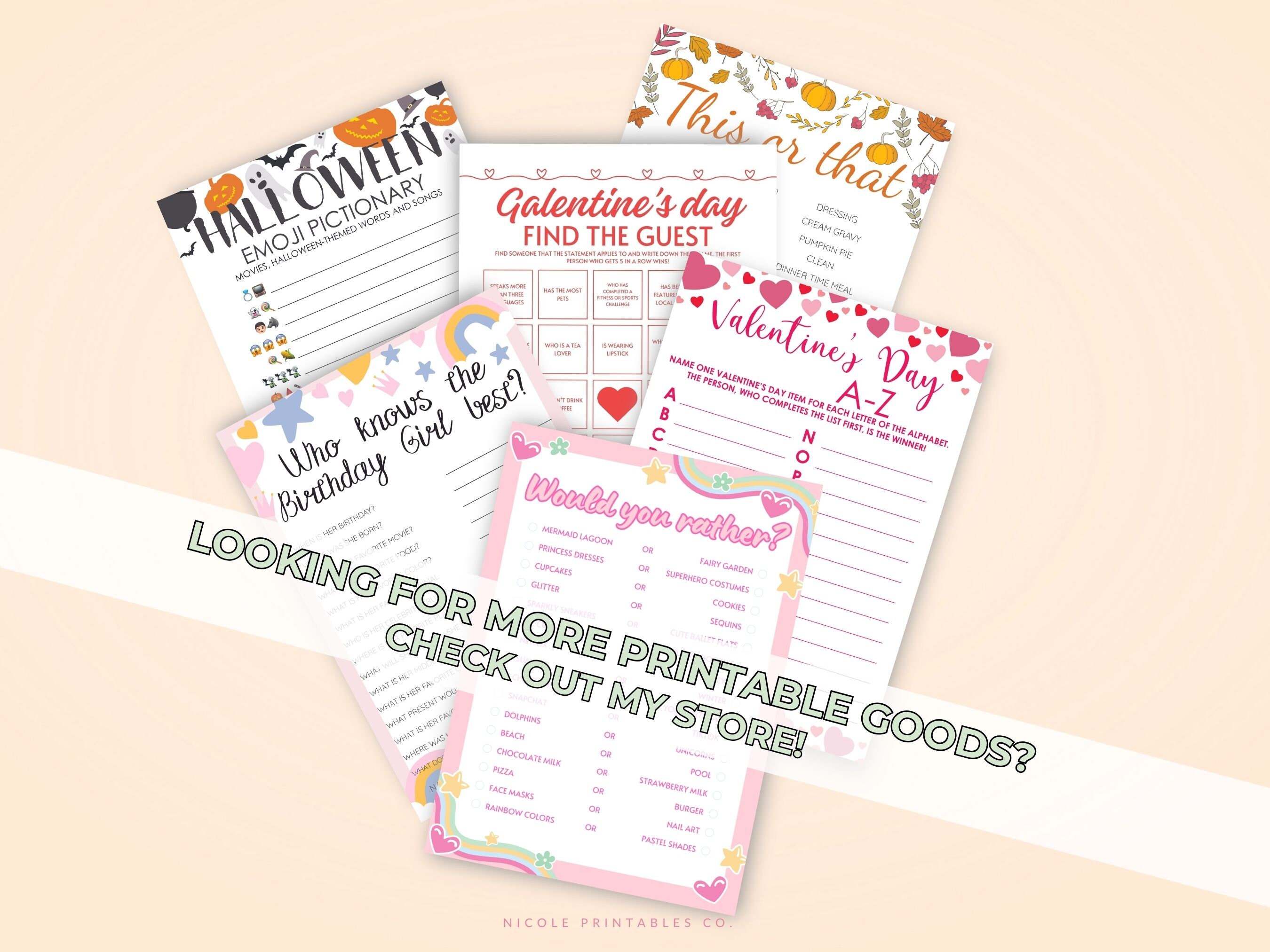 Find Your Pair Icebreaker Game, Printable Office Party, Gathering, and ...