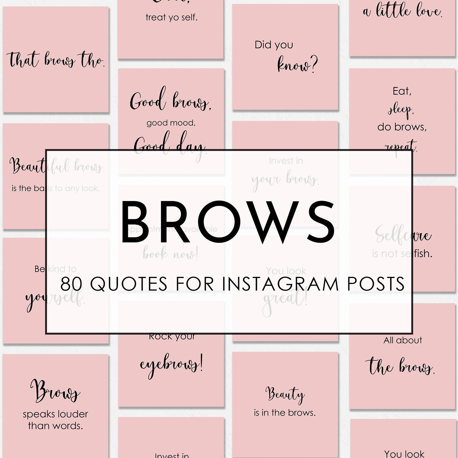 80 Instagram Posts Brow Artist, Brows Quotes, Social Media Posts ...