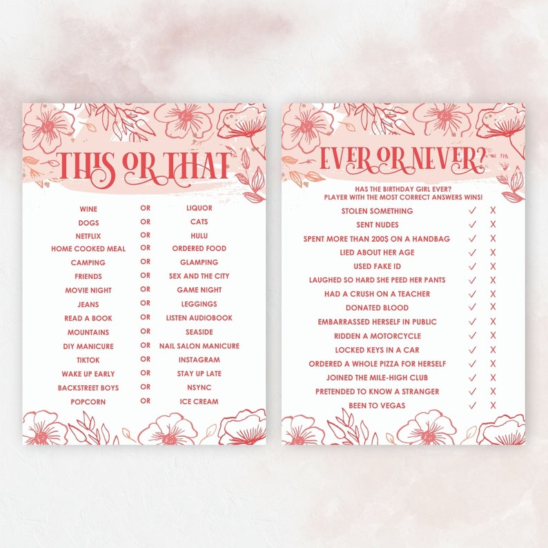 6 Adult Birthday Party Games Bundle Virtual Zoom Birthday - Etsy