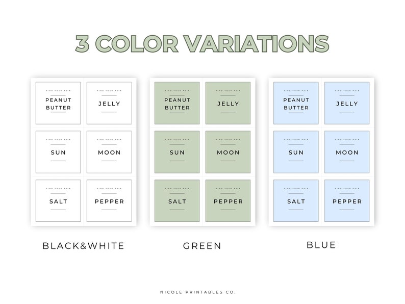 Find Your Pair Icebreaker Game, Printable Office Party, Gathering, and ...