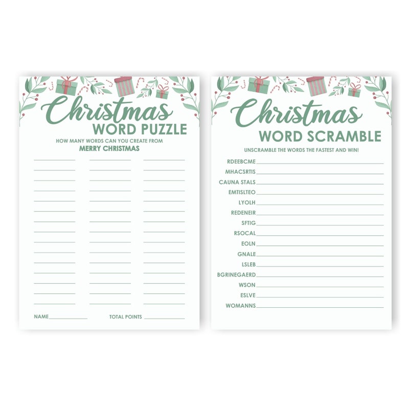 10 Christmas Games Bundle Virtual Christmas Party Games - Etsy