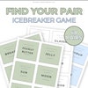 Find Your Pair Icebreaker Game, Printable Office Party, Gathering, and ...