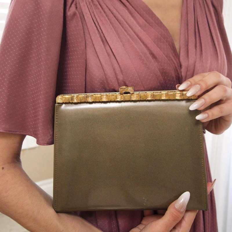 Vintage Clutch Bag 1950s - Etsy