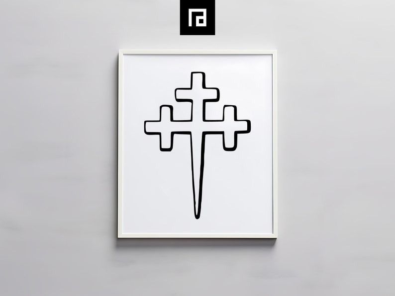 Medieval Heraldic Crosses SVG PNG Bundle, Hand-drawn Outlined Vector ...
