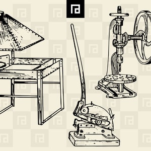 Vintage Blacksmith Tools SVG PNG Bundle, Metalwork Illustrations ...