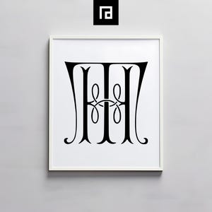 Vintage HA-HZ Monograms SVG Png Collection, Elegant Wedding Initials ...