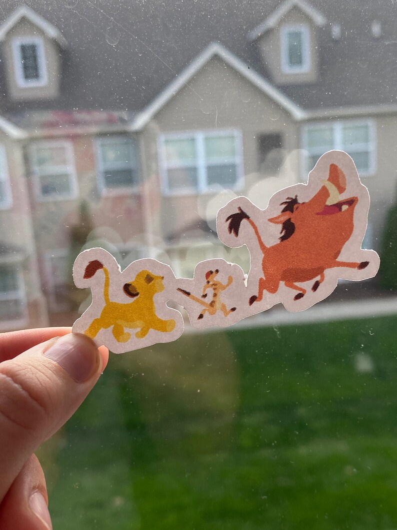 Lion King Sticker Disney Simba Pumbaa Timon Circle - Etsy