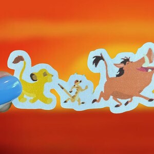 Lion King Sticker Disney Simba Pumbaa Timon Circle - Etsy