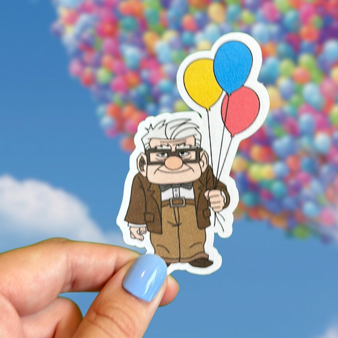 Up: Carl With Balloons Sticker Ellie Adventure is Out There Pixar ...