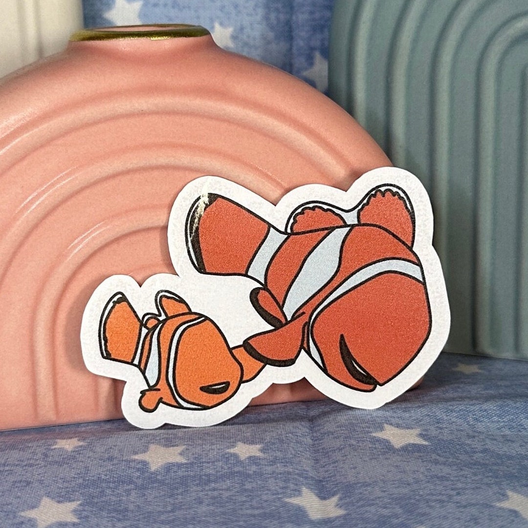 Nemo & Marlin Sticker Disney Finding Nemo Clown Fish - Etsy