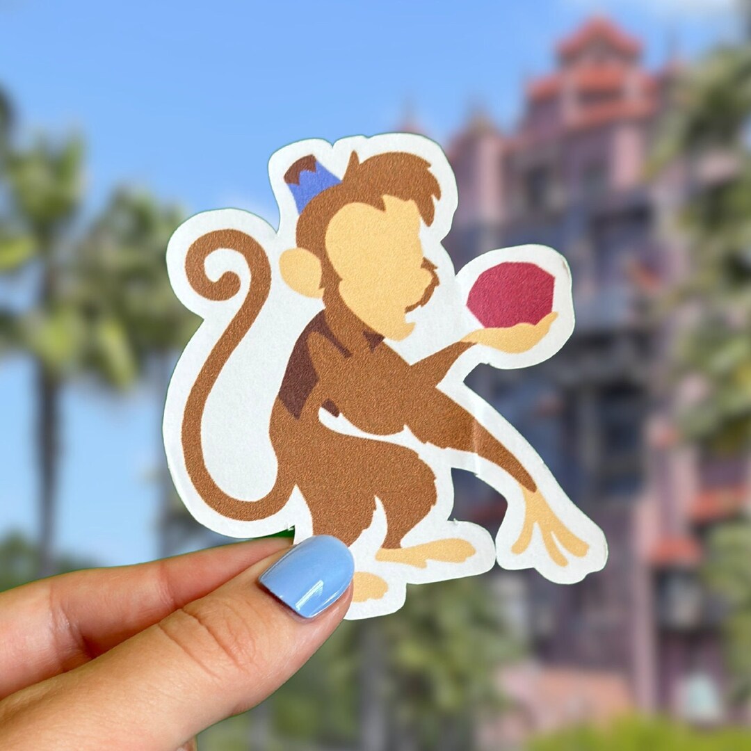 Abu Sticker Disney Princess Aladdin Jasmine Monkey Waterproof Vinyl ...