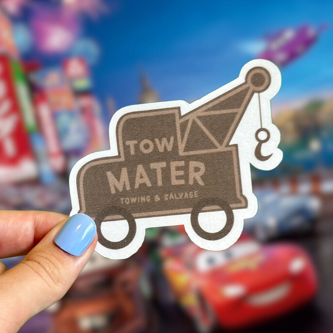 Tow Mater Sticker Pixar Cars Lightening Mcqueen Tow Truck Disney ...