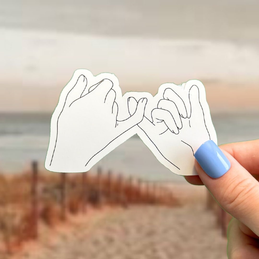 Pinky Promise Sticker Friends Hands Aesthetic Cute Love Waterproof ...